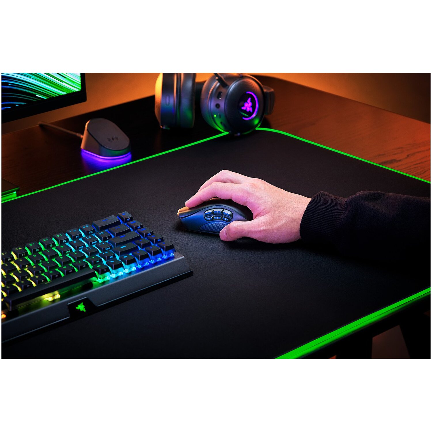 Mouse Razer Naga V2 Pro mouse Mano destra RF Wireless + Bluetooth + USB ...